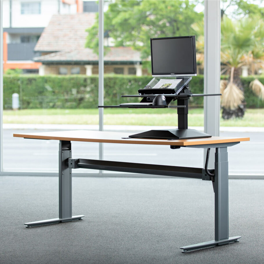 MaxiShift X Electric Sit Stand Workstation - Back Centre