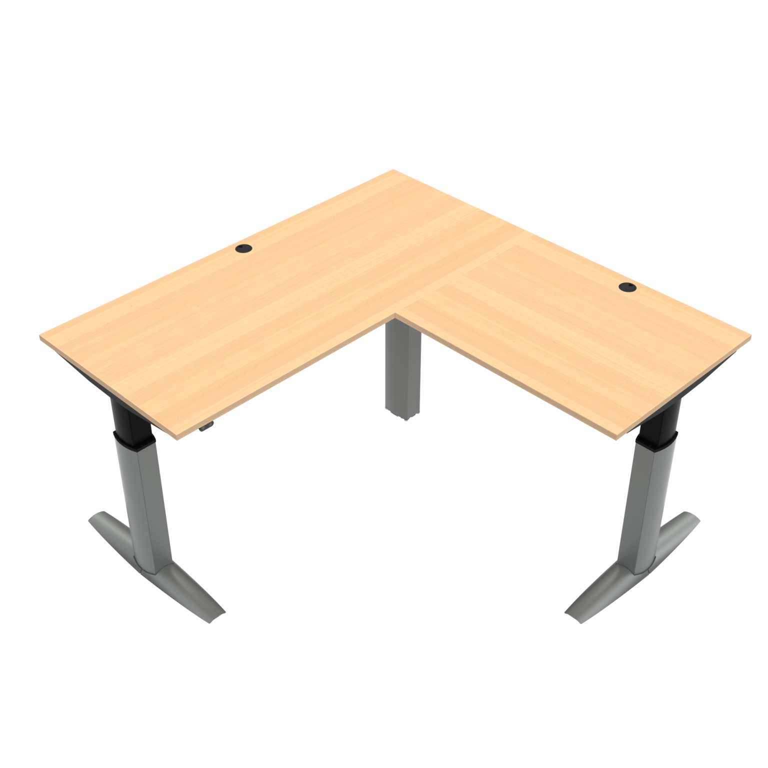 Medium Duty Corner Standing Desk - Back Centre