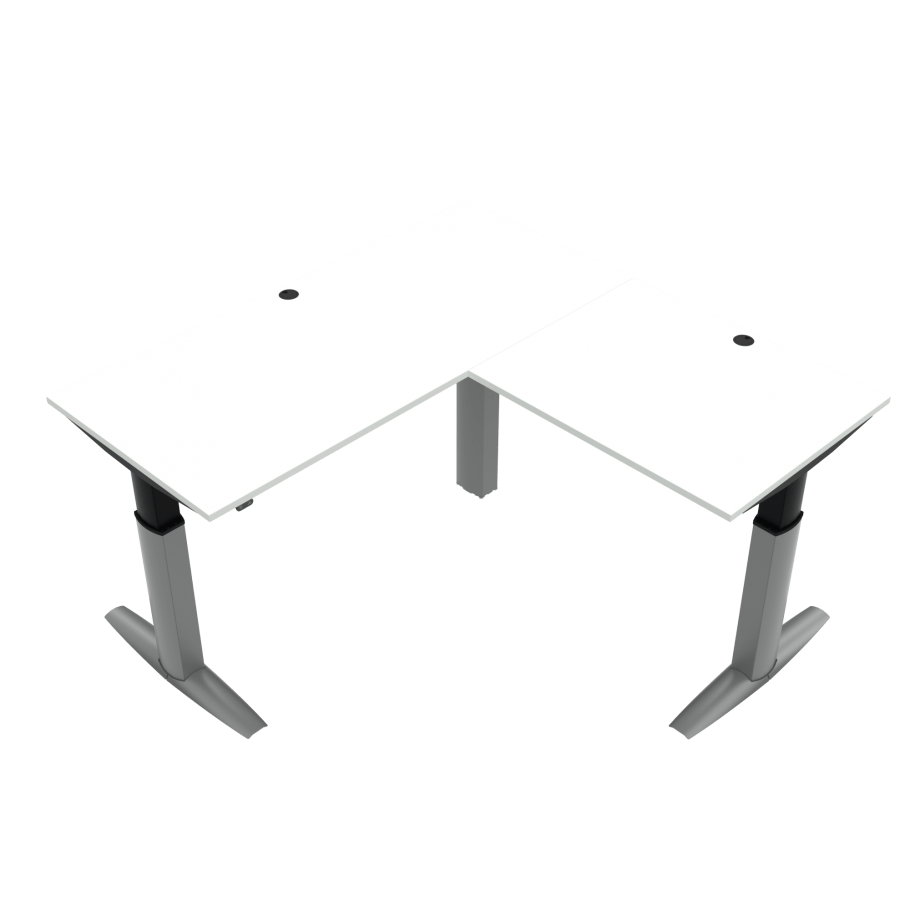 Adjustable Heavy Duty Corner Standing Desk - Back Centre