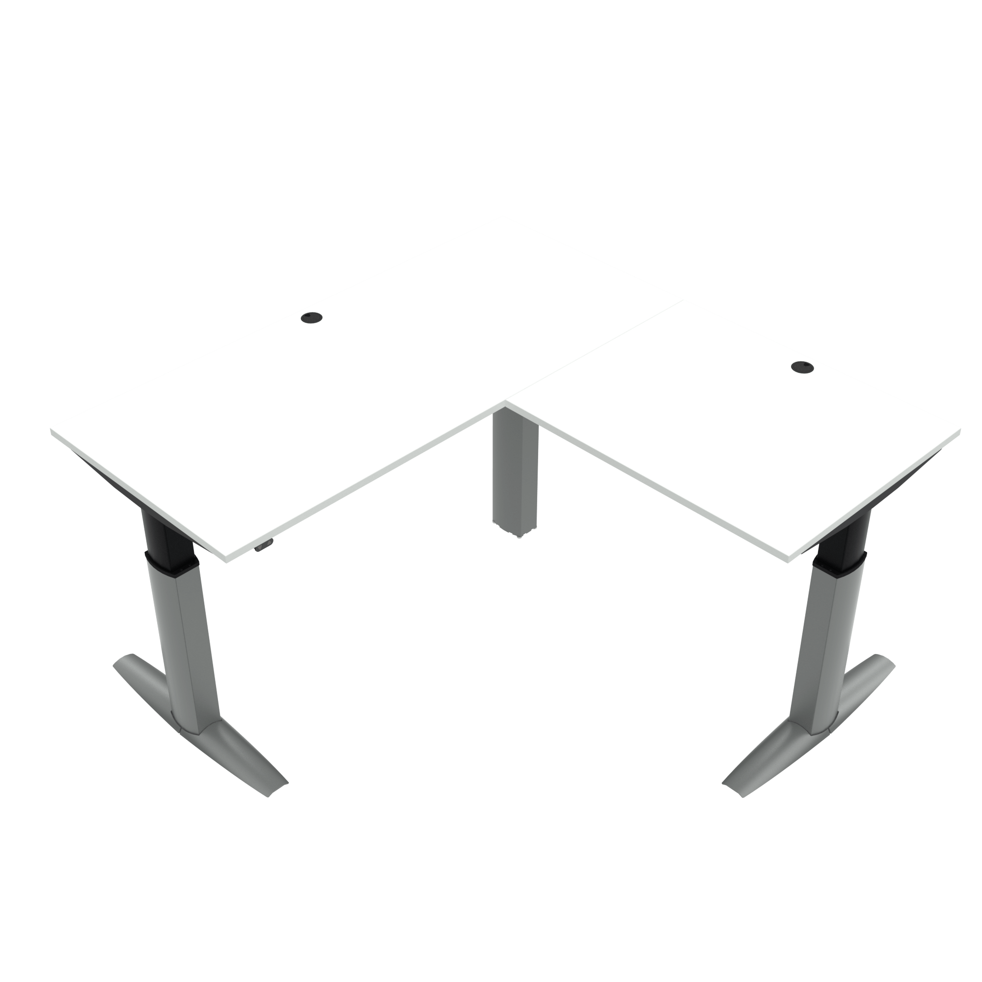 Adjustable Heavy Duty Corner Standing Desk - Back Centre