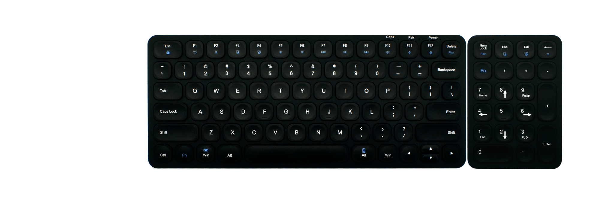 Evoluent Full Featured Compact Keyboard - Back Centre