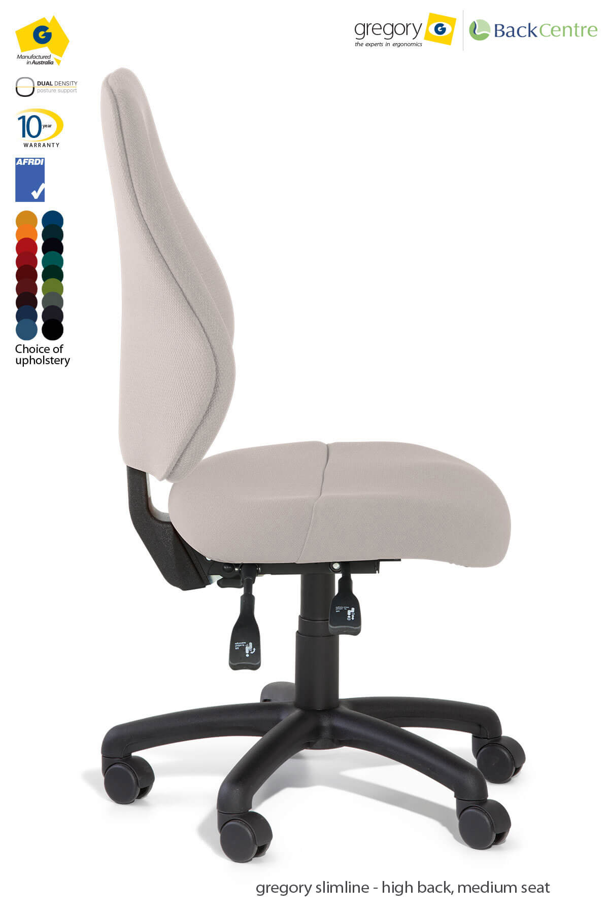 Gregory Slimline Office Chairs - Back Centre