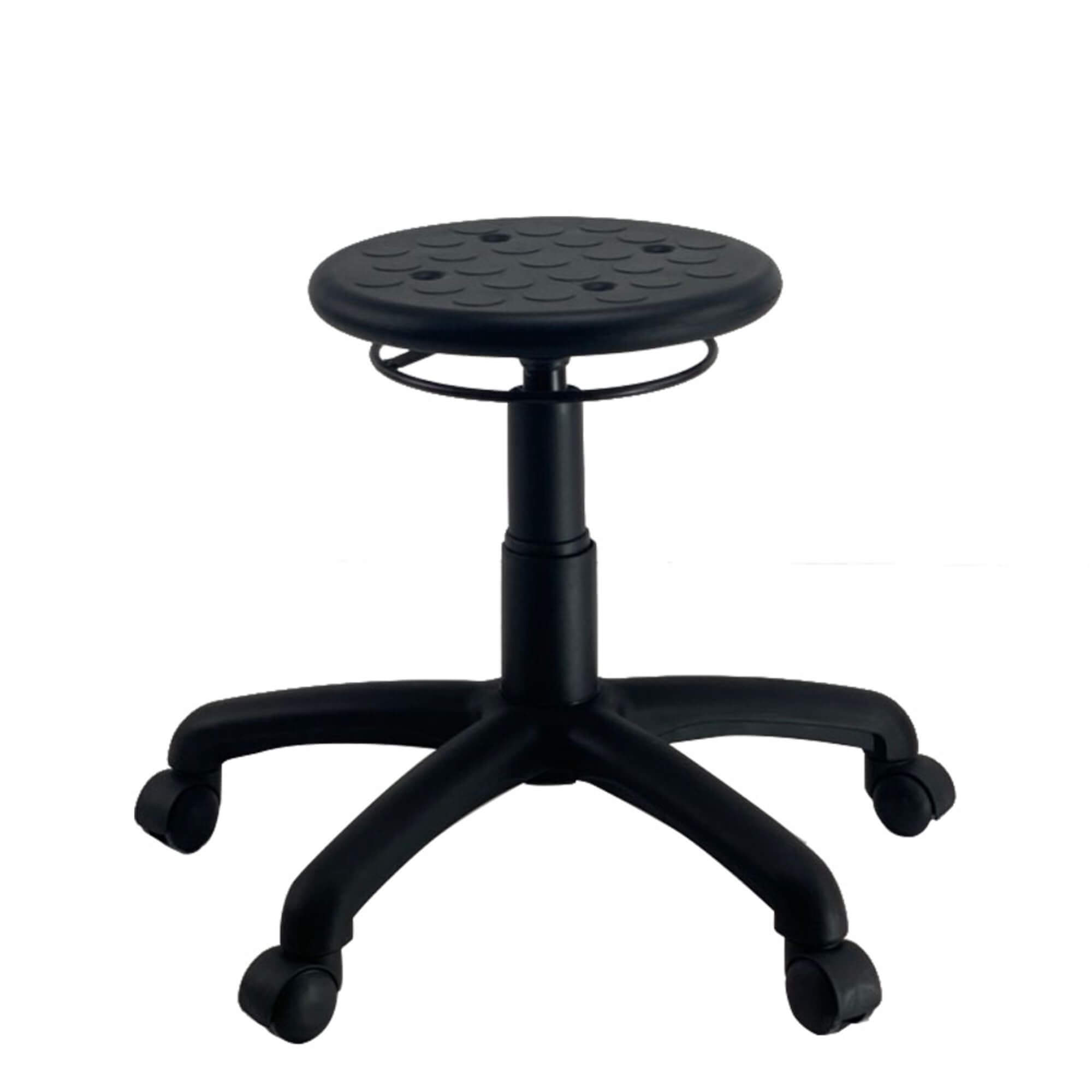 Round Task Stool PU - Back Centre